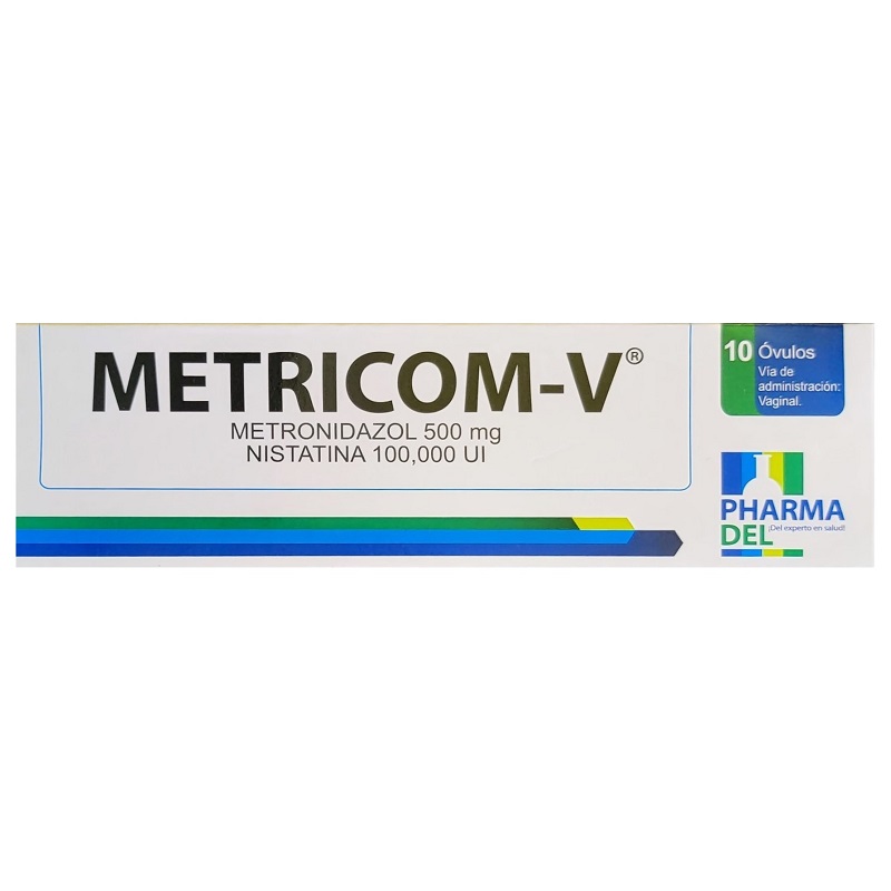 METRICON-V (Metronidazol 500mg / Nistatina 100,000 UI) * 10 Ovulos ...